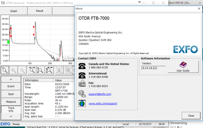 OTDR VIEWER (EXFO) - MEMBACA HASIL PENGUKURAN OTDR .SOR - Quadrant.co.id